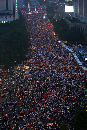 Massive candlelight protests draw one million nationwide | bilaterals.org