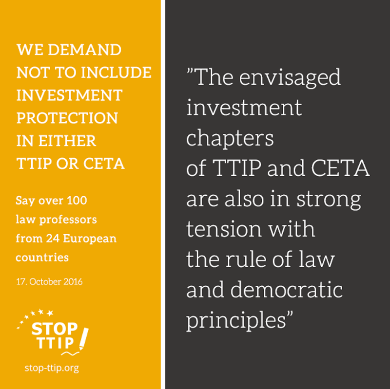 Legal statement on investment protection in TTIP and CETA | bilaterals.org